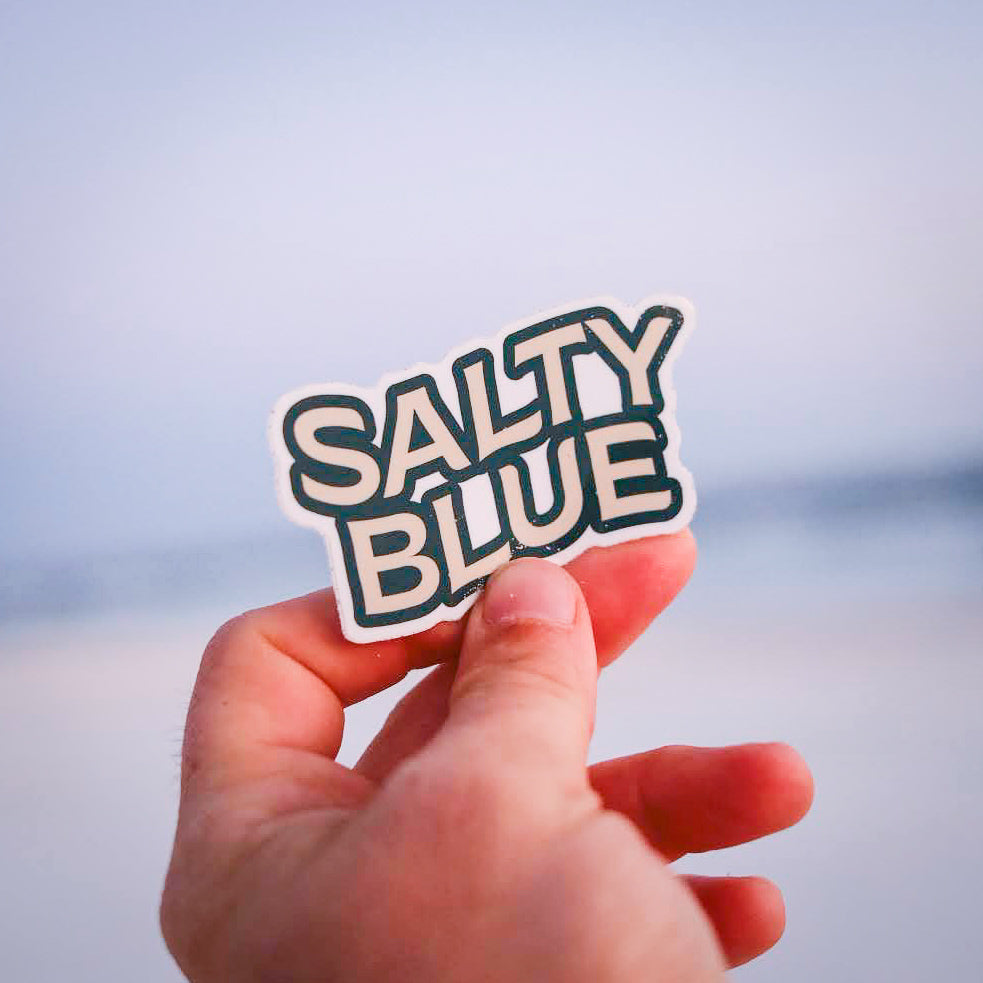 Salty Blue Wavy Sticker – Salty Blue Crew